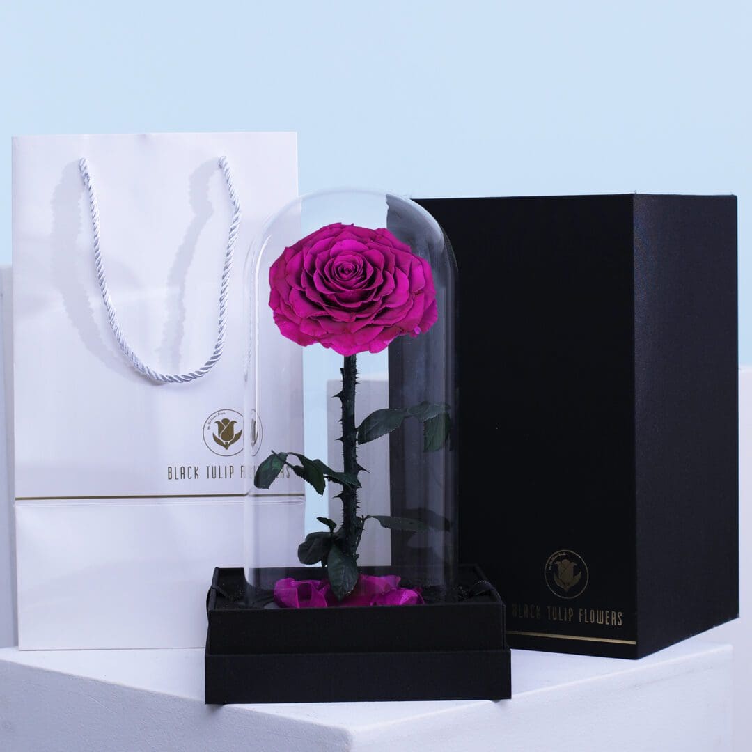 Single Purple Forever Rose | Elegant Preserved Purple Bloom