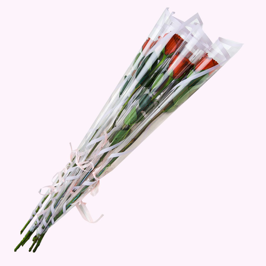 5pcs Single Wrapped Rose Bunch - Flower Delivery Dubai, UAE