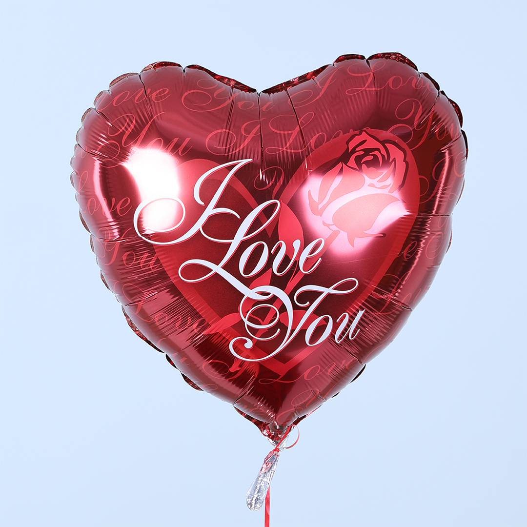 Red Roses Box with Patchi Heart & Heart Balloon