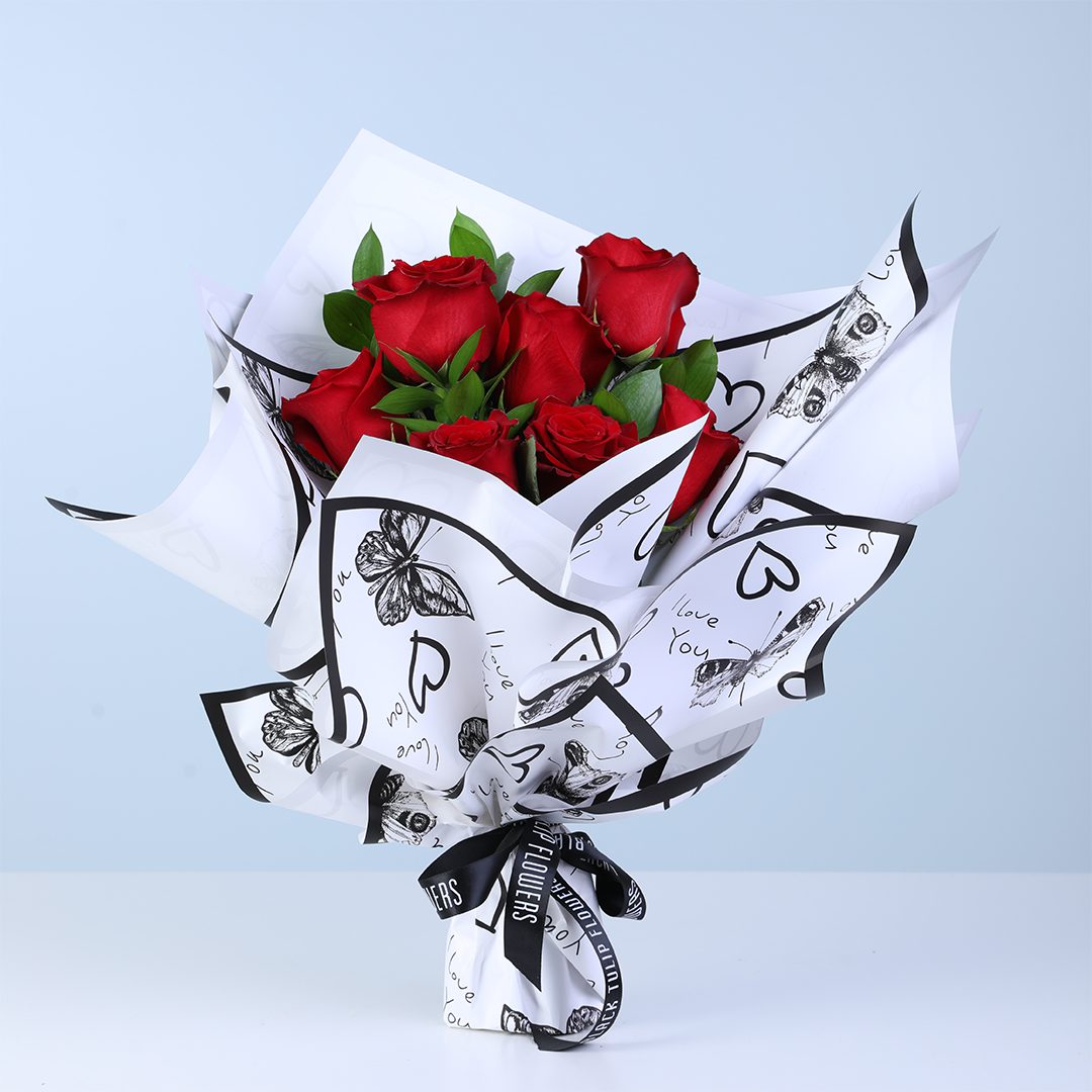 Red Roses Love Wrap Bouquet | Red Roses Dubai