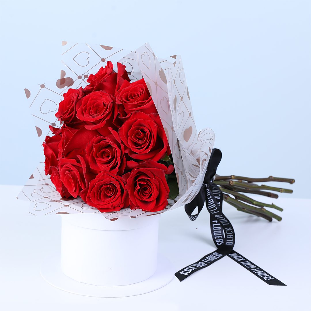 15 Red Roses Bouquet | Classic Red Love Bouquet