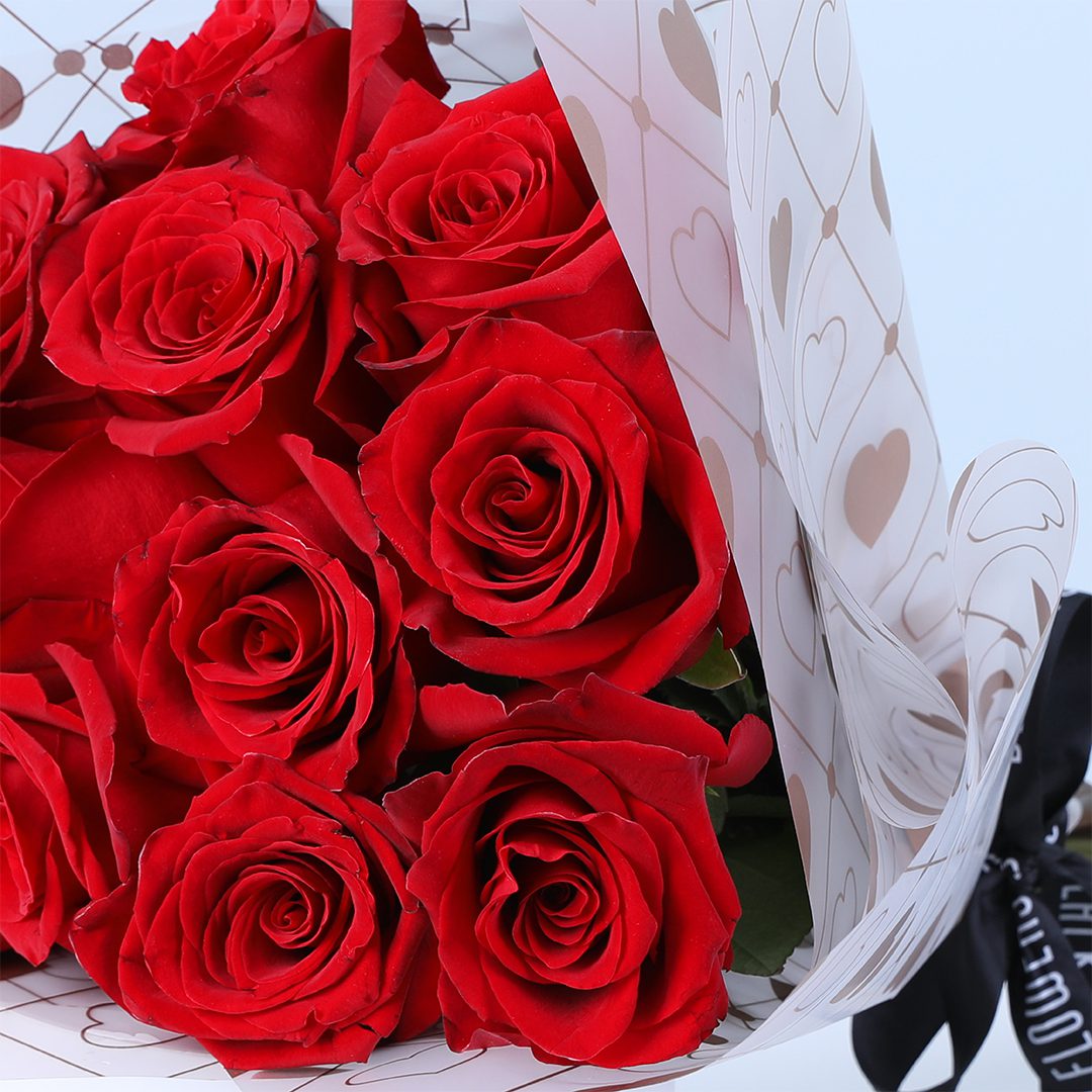 15 Red Roses Bouquet | Classic Red Love Bouquet