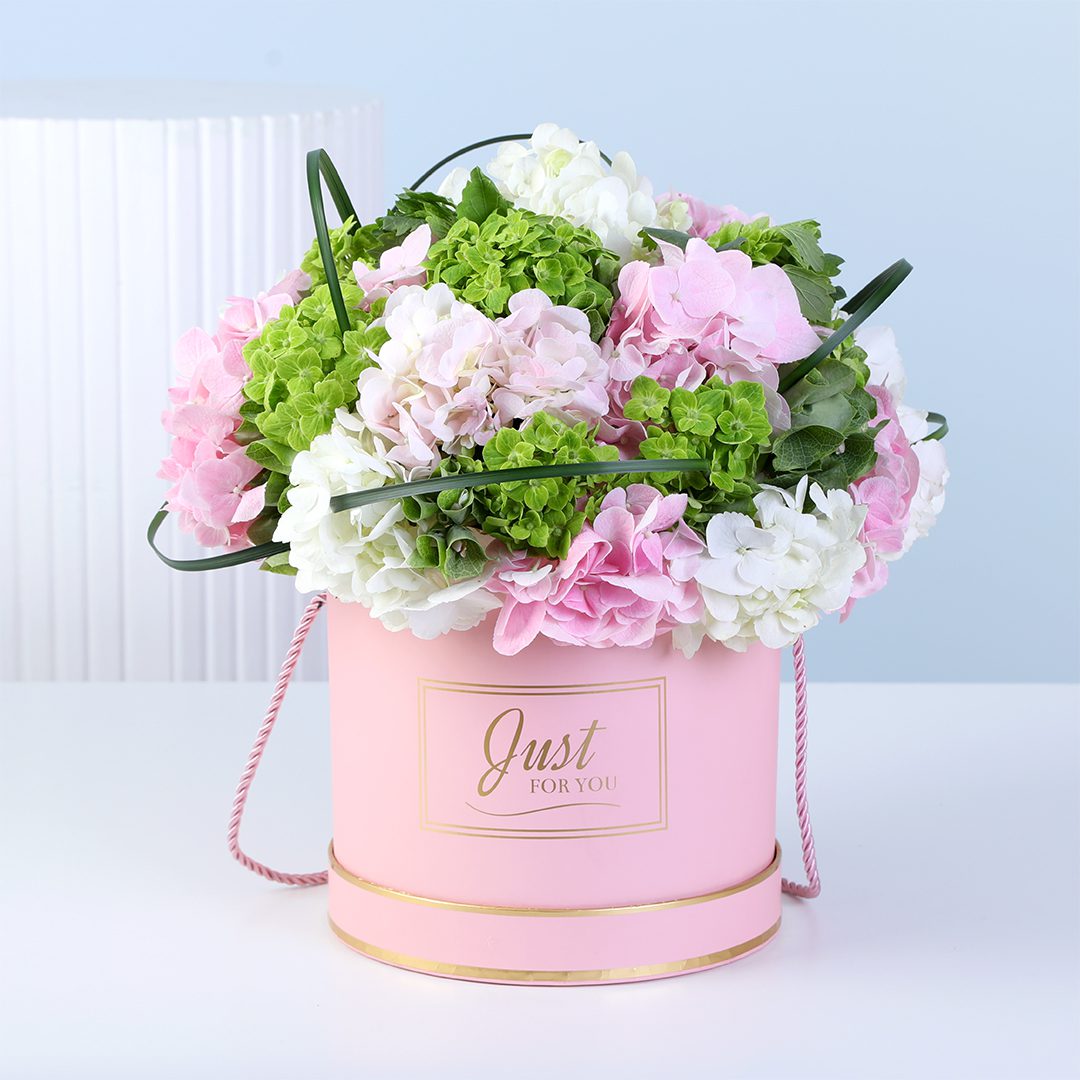 Pastel Hydrangea Flower Box | Premium Hydrangea Gift
