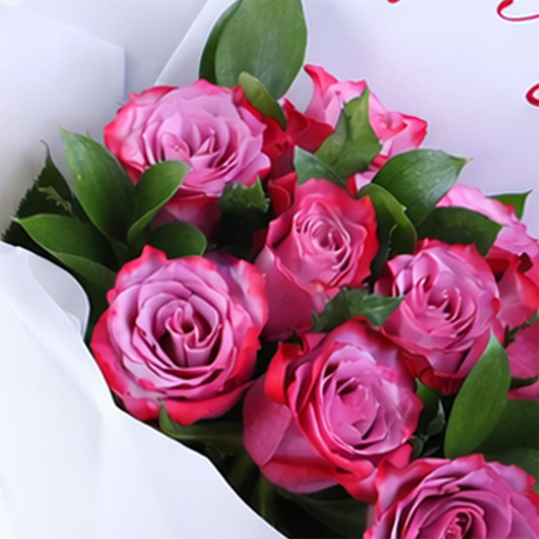 Purple Roses Love Note Bouquet | Purple Roses Online