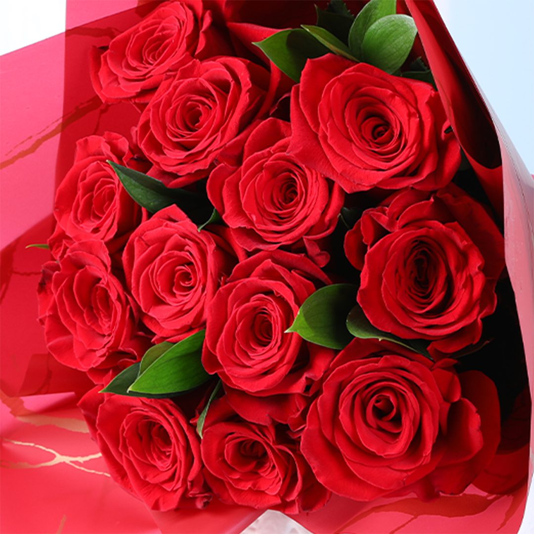 Romantic Surprise Red Roses Bouquet | Love Red Roses Gift
