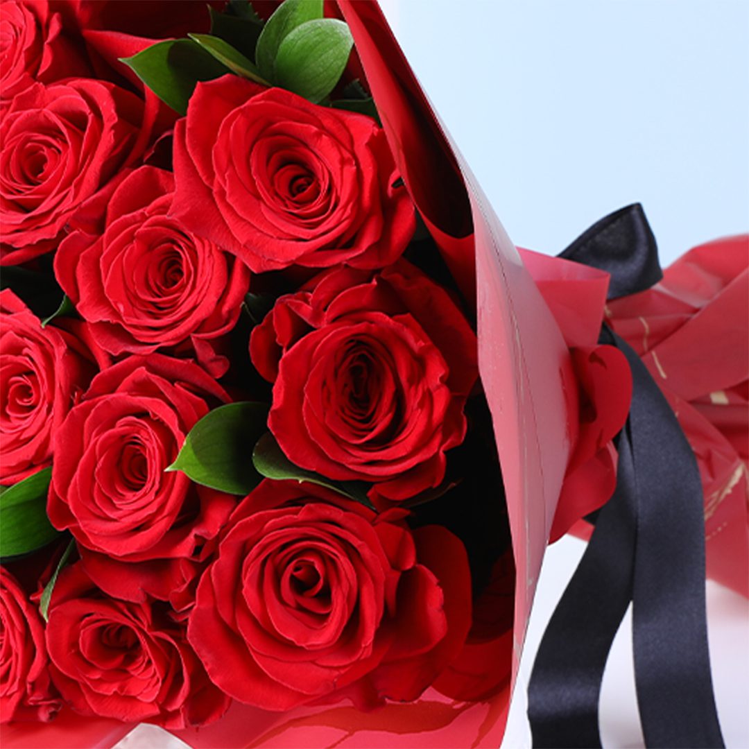 Romantic Surprise Red Roses Bouquet | Love Red Roses Gift